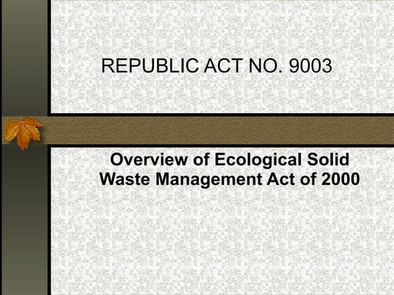 Ra 9729 Climate Change Act of 2009 | PPT | Environment | Science