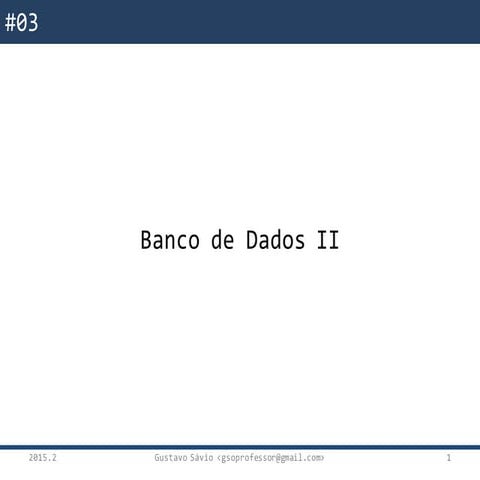 Banco II - PostgreSQL - Filtros | PDF