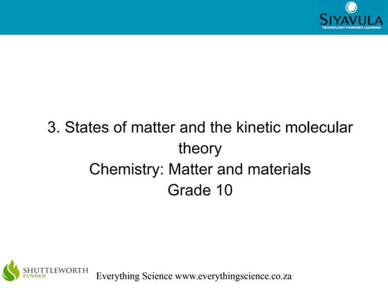 Particle Theory of Matter | PPT