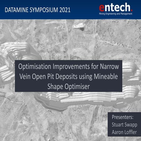 3. Stuart Swapp and Aaron Loffler, Entech - Optimisation Improvements ...
