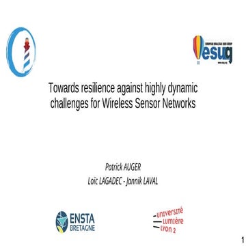 Towards resilience against highly dynamic challenges for Wireless Sensor Networks | PDF