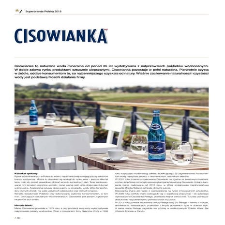Case study marki Cisowianka z Albumu Superbrands Polska 2015 | PDF | Chemistry | Science