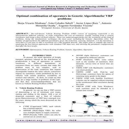 Optimal Combination Of Operators In Genetic Algorithmsfor Vrp Problems Pdf 