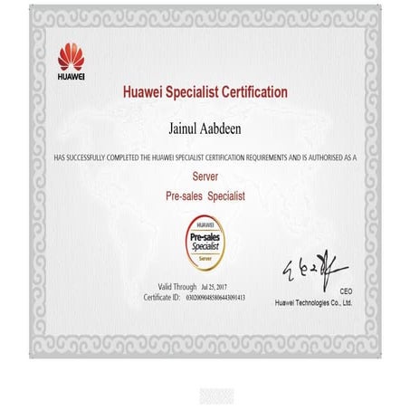 Huawei Specialist certificate | PDF