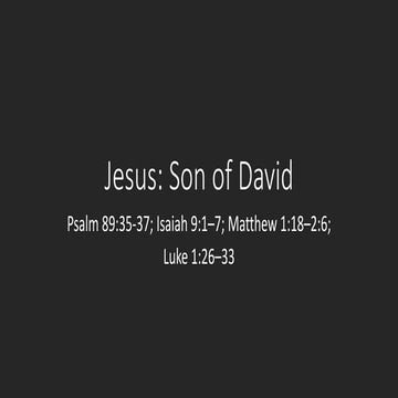 Jesus: Son of David | PPTX