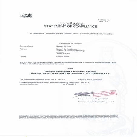MLC 2006 Accreditation Certificate | PDF