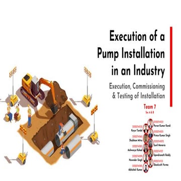 Project Management: Execution of a Pump Installation in an Industry ...