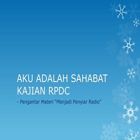 03112012 sesi1 aku adalah sahabat kajian rpdc | PPT