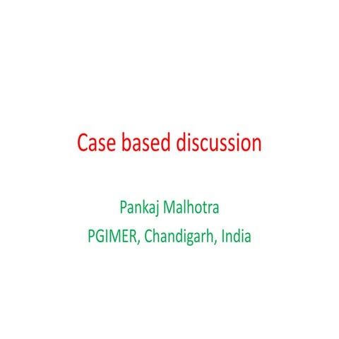 CML-CASE BASED DISCUSSION | PPTX