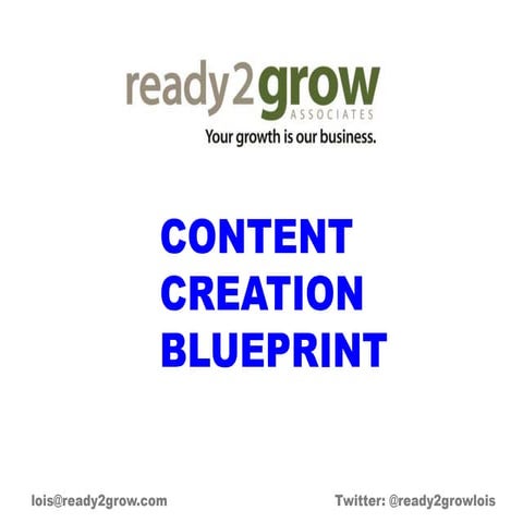 CONTENT CREATION BLUEPRINT | PPTX
