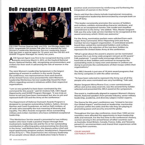 DoD Recognizes CID Special Agent | PDF
