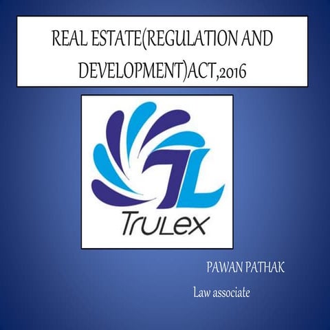 Real Estate Regulation And Development Act 2016 Ppt