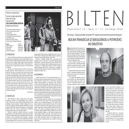 15. Joakimfest Bilten 1. | PDF