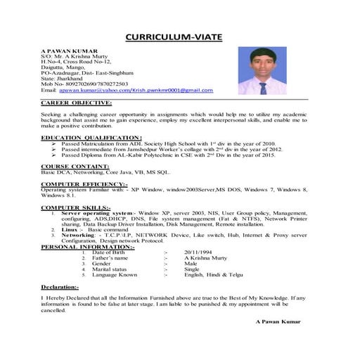 A Pawan Kumar(Resume) (1) | DOCX