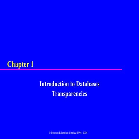 0321210255 ch01 | PPT | Databases | Computer Software and Applications