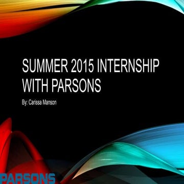 Summer 2015 Internship Presentation | PPTX | Civil Engineering Industry ...