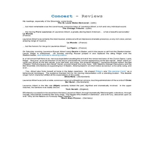 Concert - Reviews | DOCX
