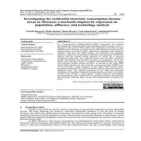 Investigating the residential electricity consumption-income nexus in ...