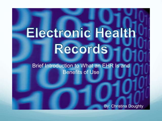 4.1 Shared care & Electronic Health Record | PPTX