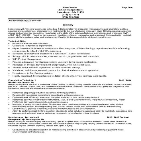 Michael Gordon Abbvie Resume 2016 | DOC