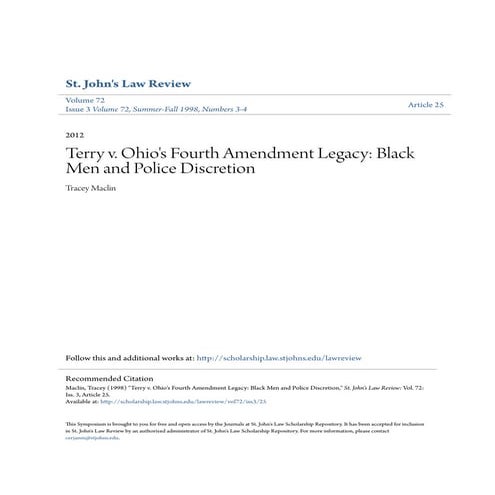 Terry-v-Ohio’s-4th-Amendment-Legacy | PDF
