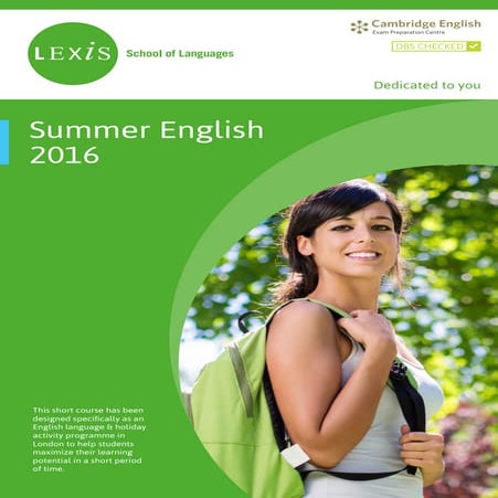 Summer English Brochure 2015-2016 | PDF