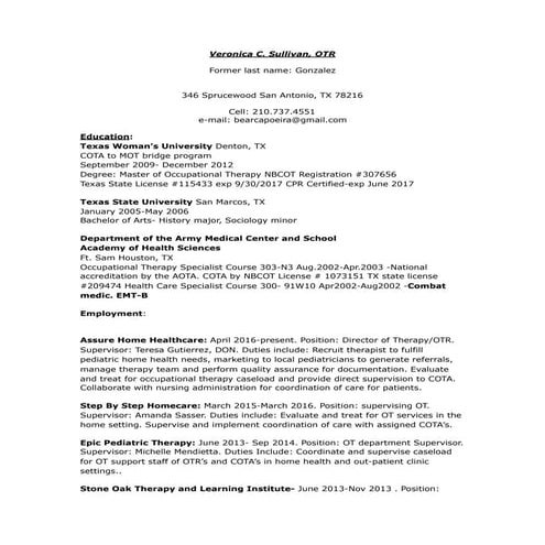 Veronica Resume Oct 2016 | PDF