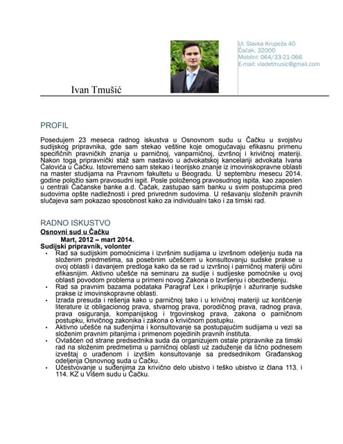 CV Amel Šabić - | PDF