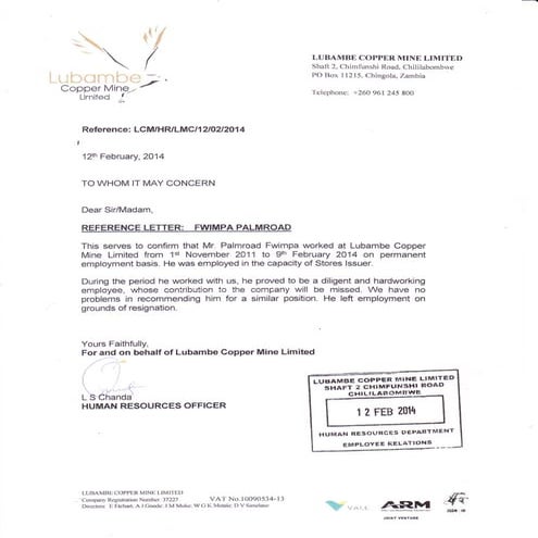 MY REFERENCE LETTER | PDF