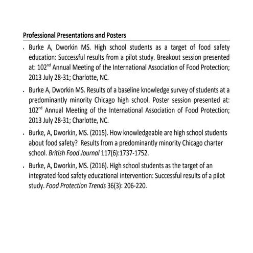 Professional Presentations and Posters_PI | DOC