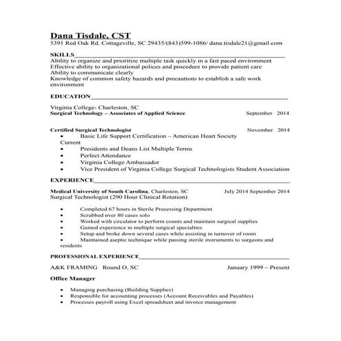 CST Resume | DOCX