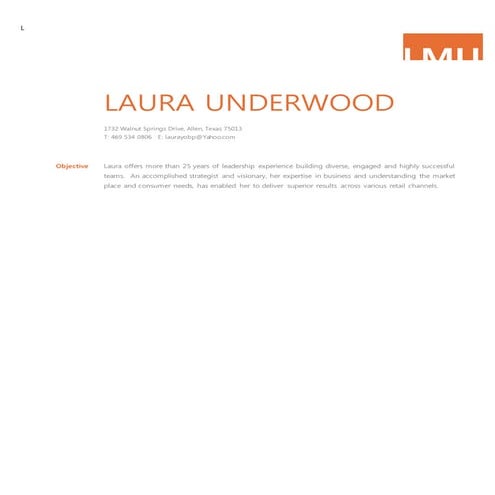 LAURA UNDERWOOD resume | PDF