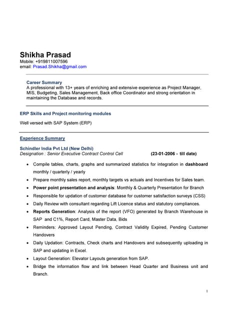 Resume_Sumit Chadha New | PDF