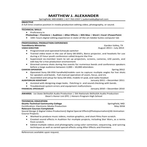 Josh Mitchell Resume | PDF