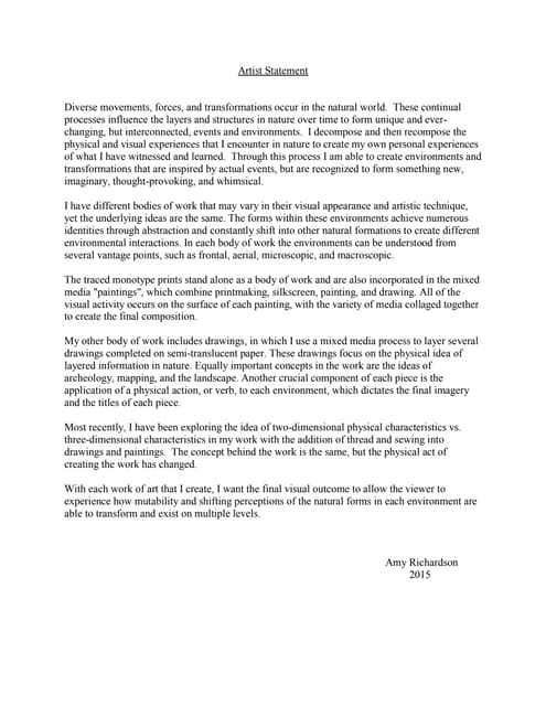 Artist Statement | PDF