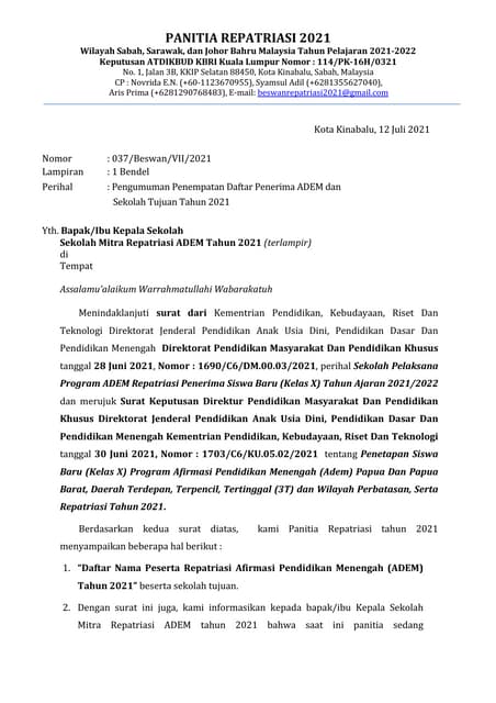 Sk pembentukan tim uks sekolah dasar negeri 2 pandan sari | PDF