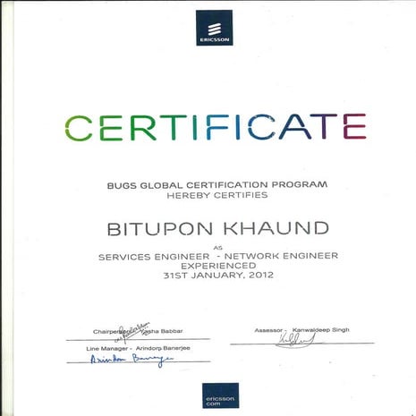 BUGS certification-Ericsson | PDF