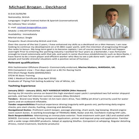 Michael BroganCV | DOCX