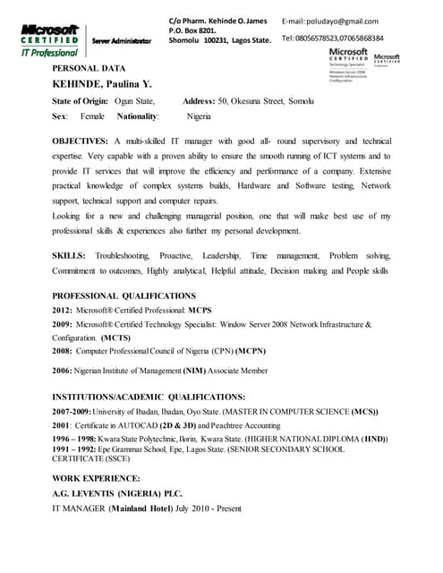 Ben Resume updated 2015 | DOC | IT and Internet Support | Internet