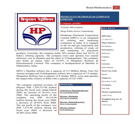 HPCL Report Final | PDF