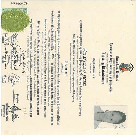 MIA PRC CERTIFICATE | PDF