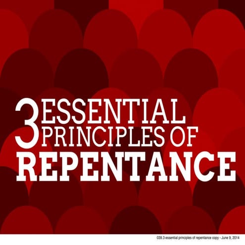 3 essential principles of repentance | PDF