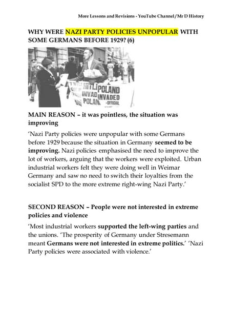 HISTORY IGCSE REVISION CARDS - 034. MUNICH CONFERENCE | DOCX | Politics
