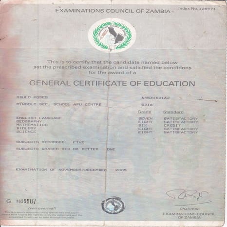 Mose Grade 12 Certificate | PDF