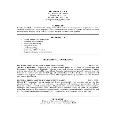 MSilva's Resume 2016-4. | DOC