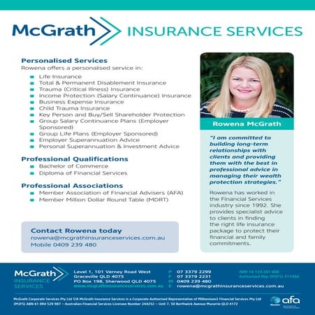 Rowena Mcgrath presentations