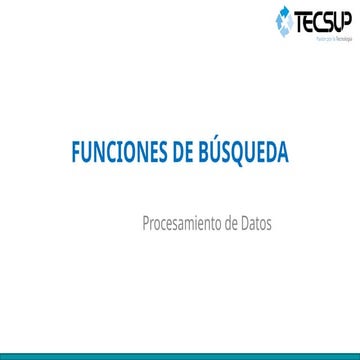Funcion busqueda de excel | PPTX