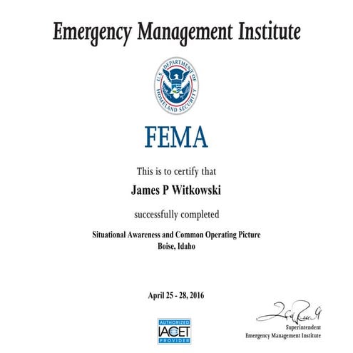 Certificate_James P Witkowski_L0948_131128039503211329 | PPT