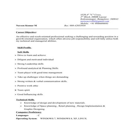 Naveen Mani_CV-1 | PDF