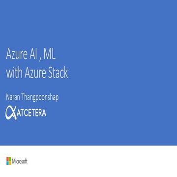 Azure AI + Azure Stack Demo by Atcetera // Azure Multi-Cloud | PPT